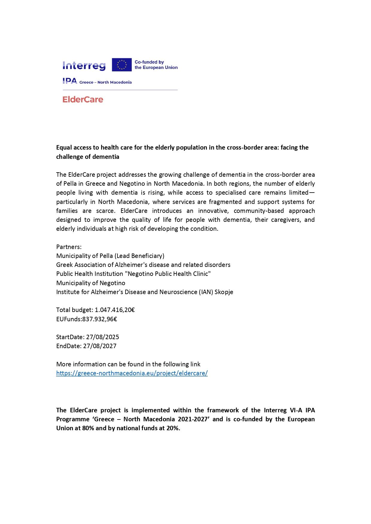 Equal access to health care for the elderly population in the cross ...